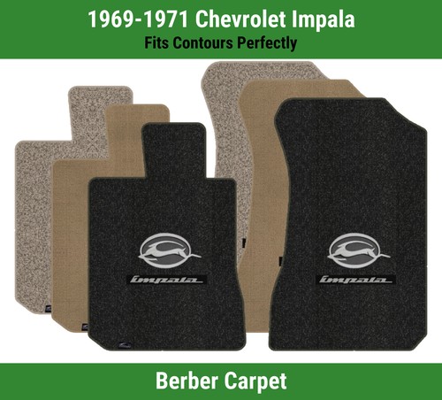 Lloyd Berber Front Mats for '69-71 Impala w/Impala Script Silver on ...
