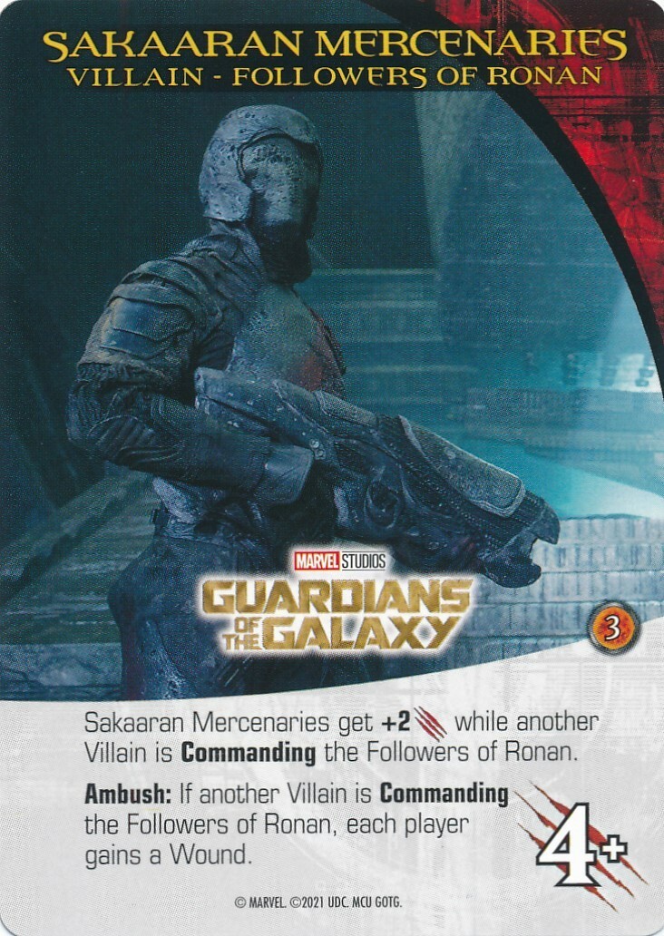 SAKAARAN MERCENARIES UD Marvel Legendary MCU GOTG VILLAIN FOLLOWERS OF ...