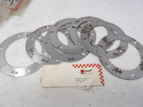 7 Barnett Steel Drive Clutch Plates Harley XL K Model Sportster 52-70 ...
