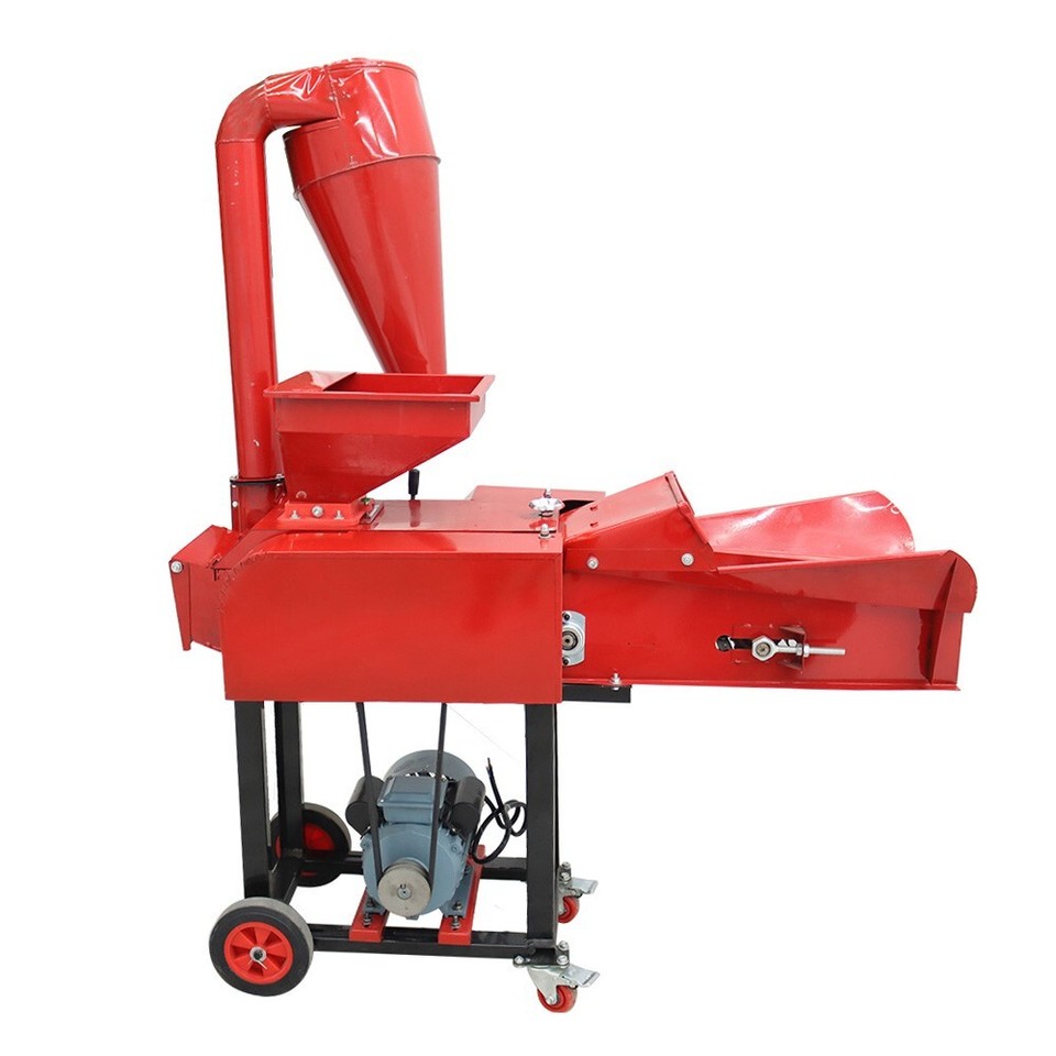 Dry-Wet Straw Hay Cutter Crusher Grain Grinder with Conveyor&Dust ...