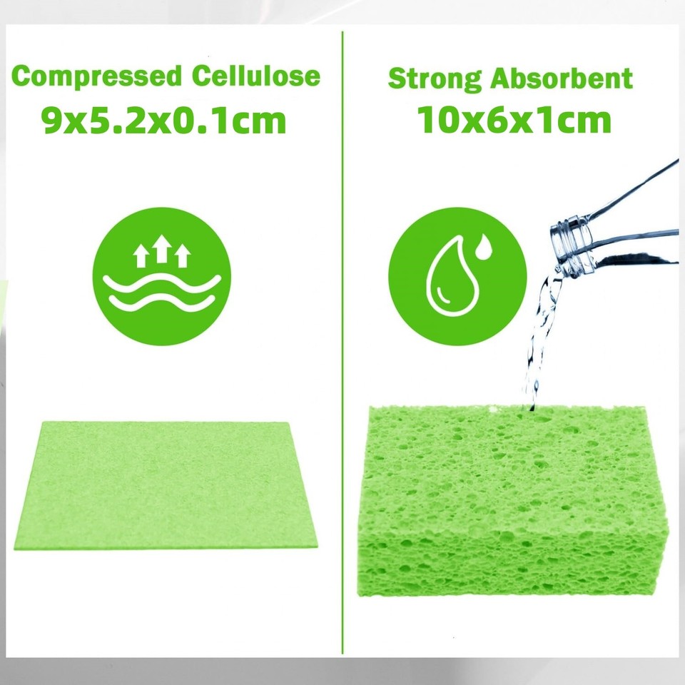 24 Pack Kitchen Sponges Compressed Sponges for Cleaning Reusable Dish ...