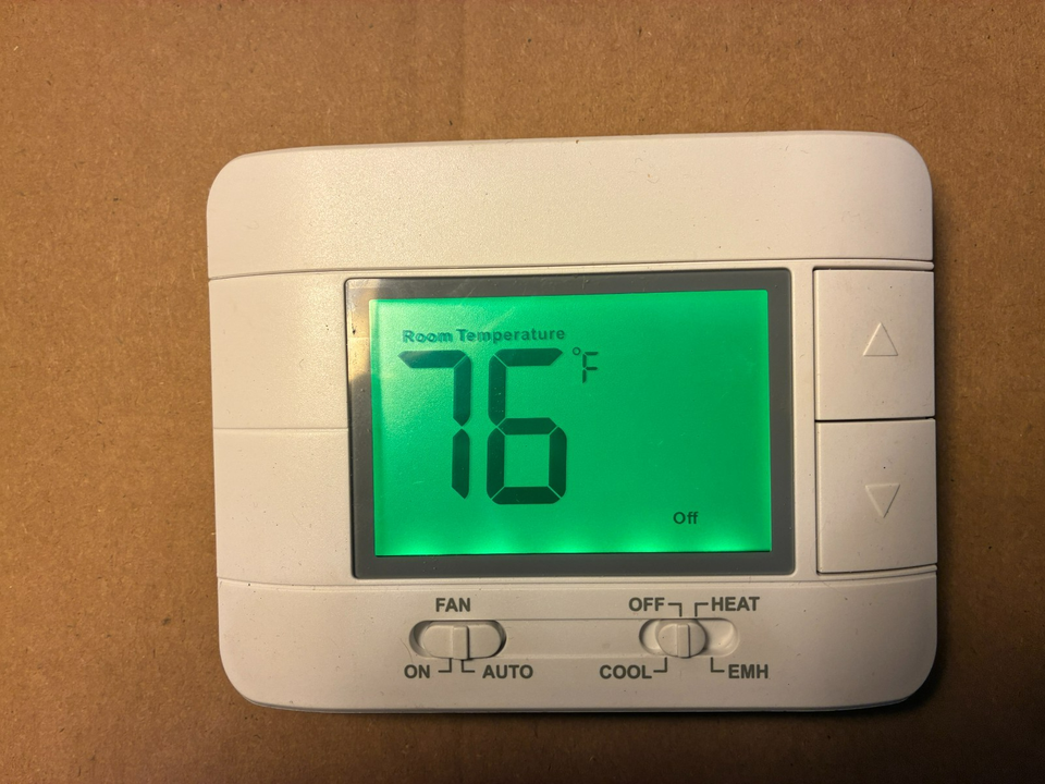 HEAT PUMP THERMOSTAT - SIMPLE CONTROLS! TWO STAGE HEAT - ONE STAGE ...