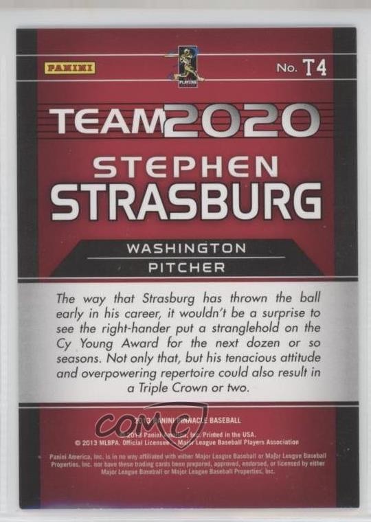 2013 Panini Pinnacle Team 2020 Stephen Strasburg #T4 ii1 | eBay