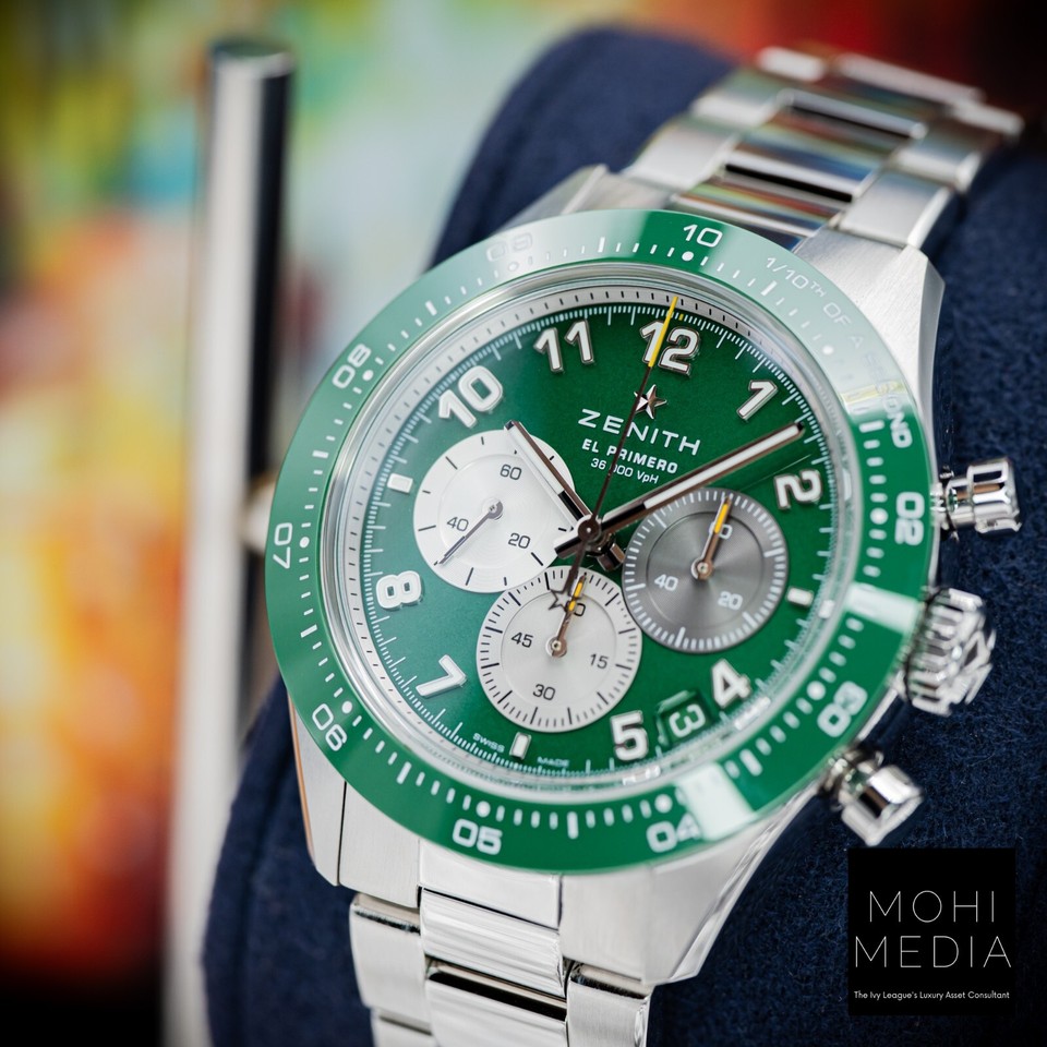 Zenith El Primero Chronomaster Sport AARON RODGERS Green 03.3117.3600 ...