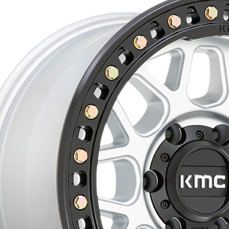 KMC GRS MACHINED RIMS WHEELS 17X9 KM549 FIT TOYOTA TACOMA 4RUNNER ...