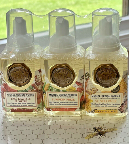 Michel Design Works Mini Foaming Soap 3-Pack Set LEAVES PUMPKIN ...