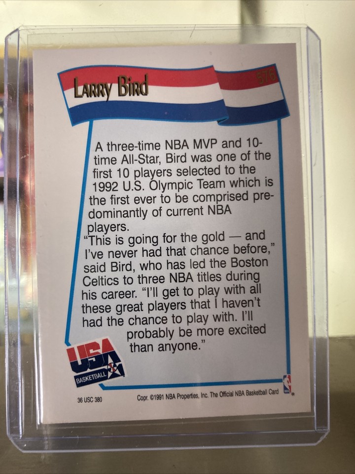 1991 NBA Hoops Larry Bird #576 USA Basketball Card | eBay