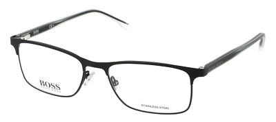 New HUGO BOSS Eyeglasses BOSS 0967 003 54-17 145 Matte Black & Crystal ...