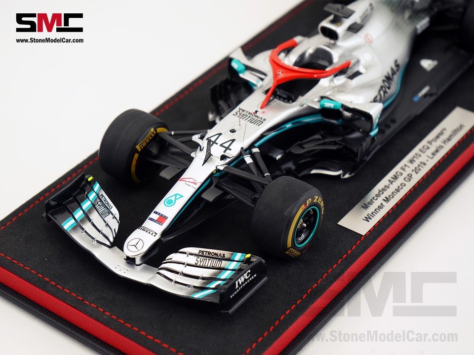 Mercedes AMG F1 W10 #44 Lewis Hamilton Monaco GP 2019 6x WDC 1:18 Spark ...