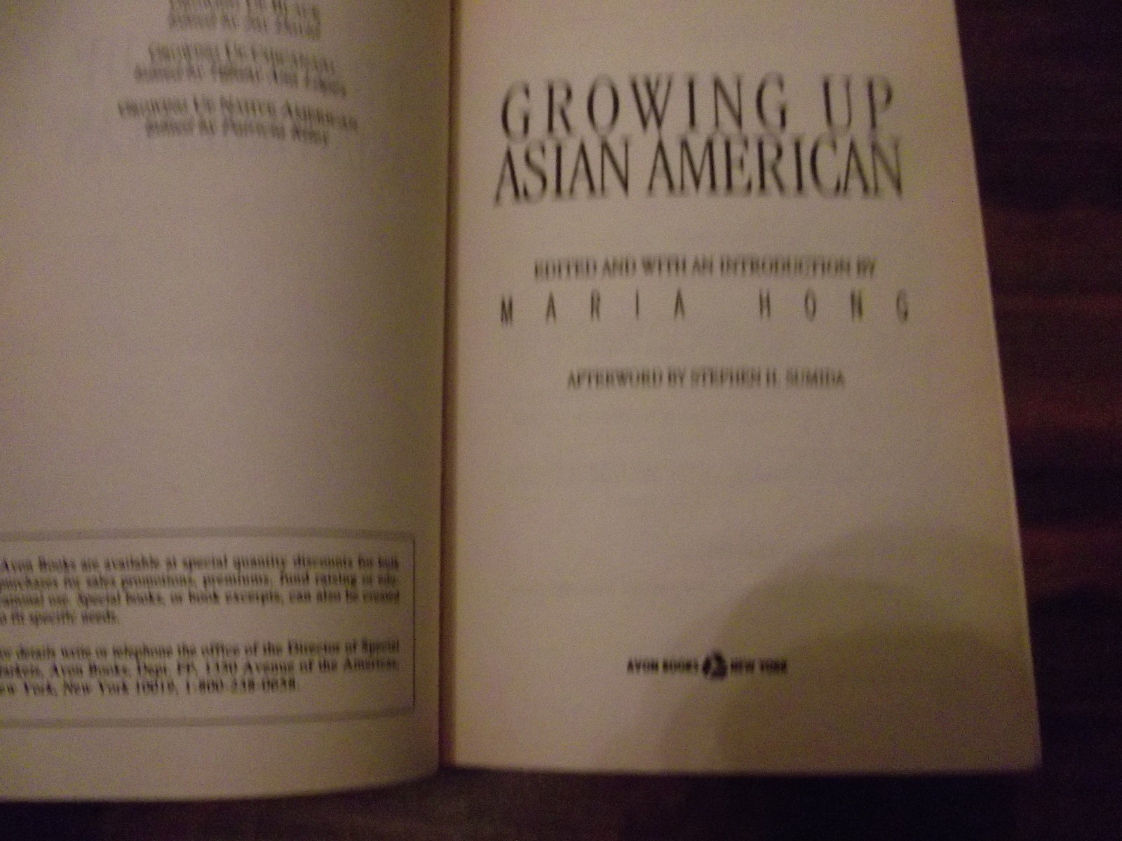 Growing up Asian-Amer by Bill Adler, Stephen Sumida and Maria Hong ...