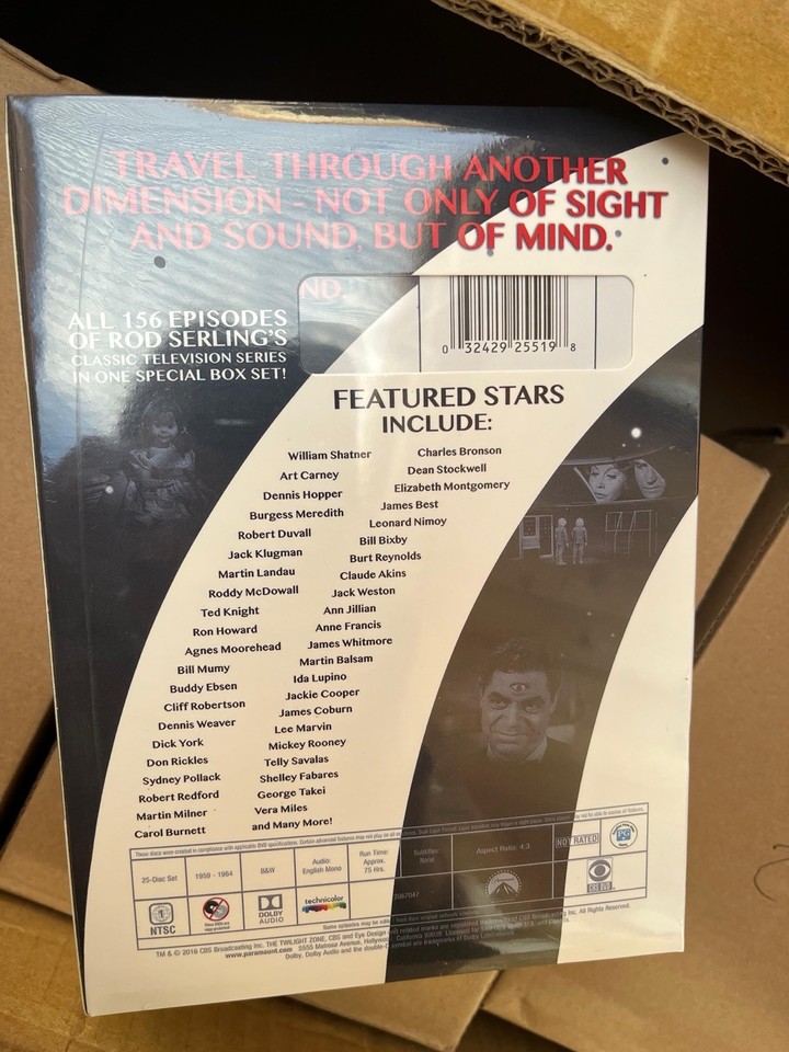 The Twilight Zone Complete Series DVD Set 25-Disc Collection. Brand New ...