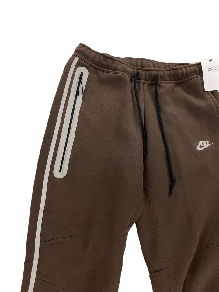 NEW Nike Tech Fleece Reflective Jogger Pants Brown Slim Mens Size L ...