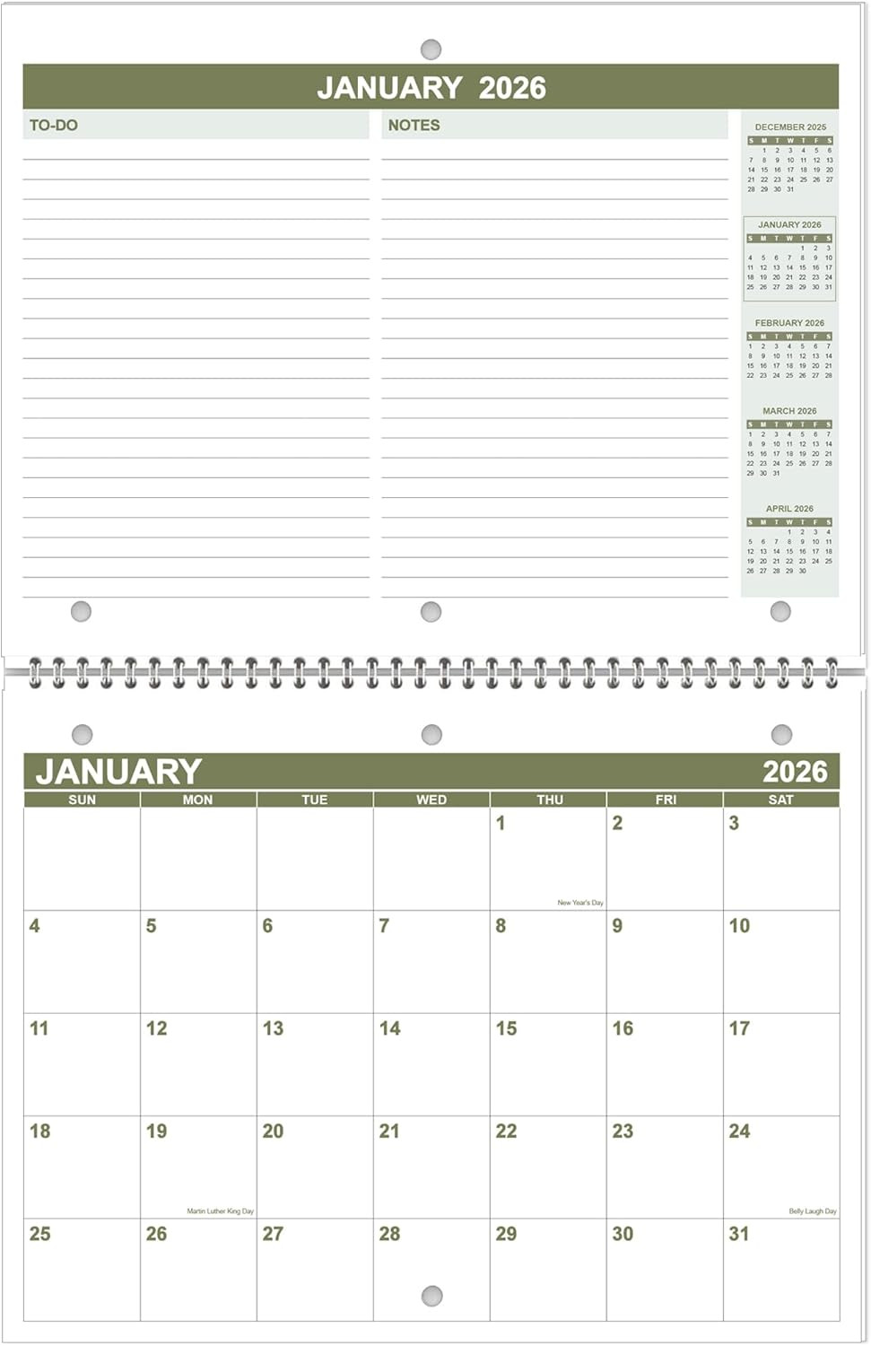Calendar 2026 for 3 Ring Binder - Calendar 2026 from
