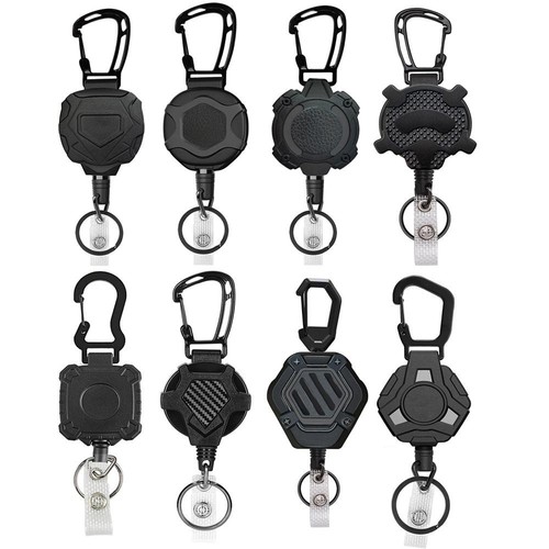 Heavy Duty Key Chains Elastic Pull Rope Steel Wire Rope Buckle Outdoor ...
