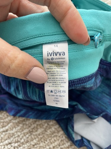 Ivivva By Lululemon Girls’s Speed Up Running Shorts Lined Zip Pocket ...