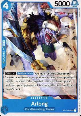 Arlong - OP01-063 - Uncommon - English - One Piece TCG OP-01 | eBay