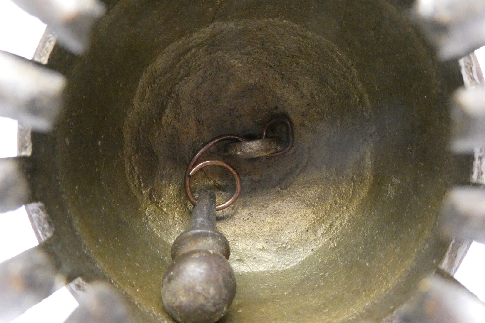 Vintage Used 16 Claw Elephant Bell Decorative Etched Brass Decorative ...