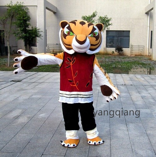 Tigress Tiger Kung Fu Panda Mascot Costume Halloween COS Adult Fancy ...