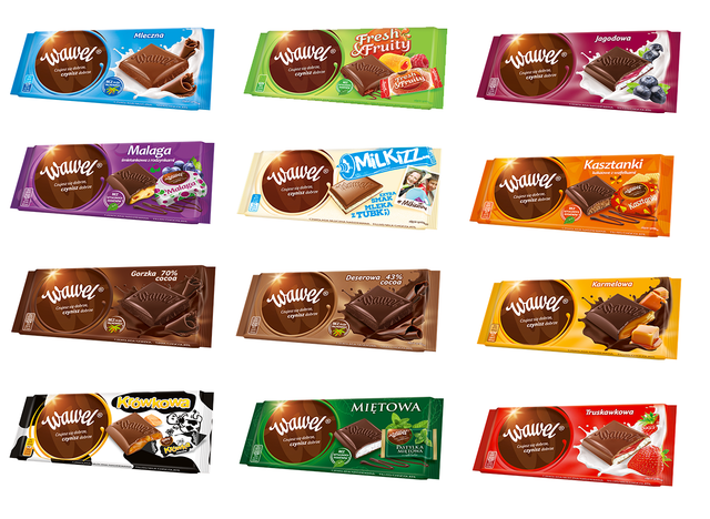 WAWEL CHOCOLATE FROM POLAND - 100G - 26 FLAVOURS - MINT JELLY TOFFEE ...