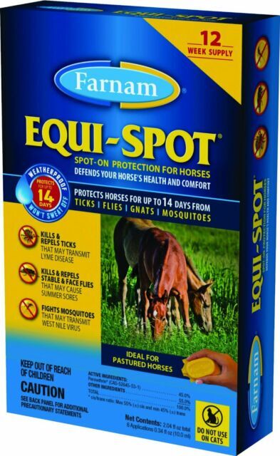 New Equi-Spot Spot-On Protection for Horses 2.04fl oz 6(0.34fl oz ...