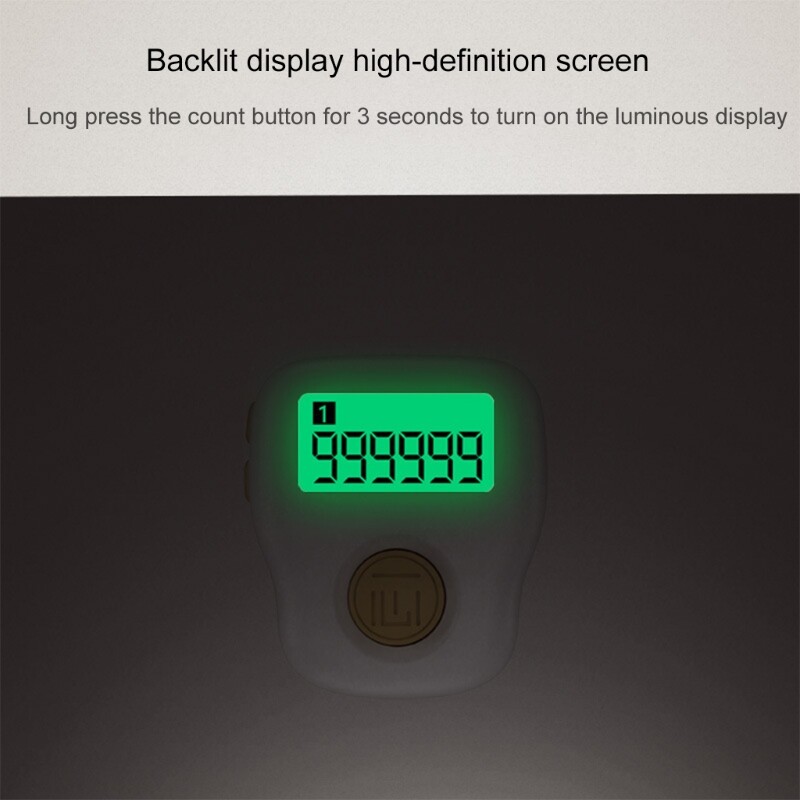 Tally Finger Counter Digital LED Electronic Finger Clicker Tasbih ...