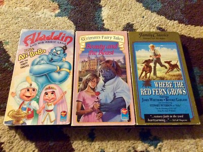 Children’s 3 VHS Lot Vintage 90s Saban Aladdin Magic Lamp Grimms Tales ...