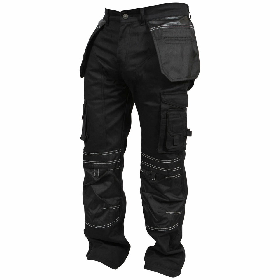 Mens Utility Carpenter Cargo Work Pants Construction Heavy-Duty Work ...