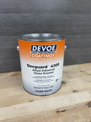 DEVOE DEVGUARD 4308 ALKYD PROTECTIVE GLOSS ENAMEL SAFETY YELLOW 1GAL ...