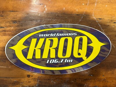 KROQ Sticker 106.7 KROQ Radio Station Sticker World Famous KROQ Bumper ...