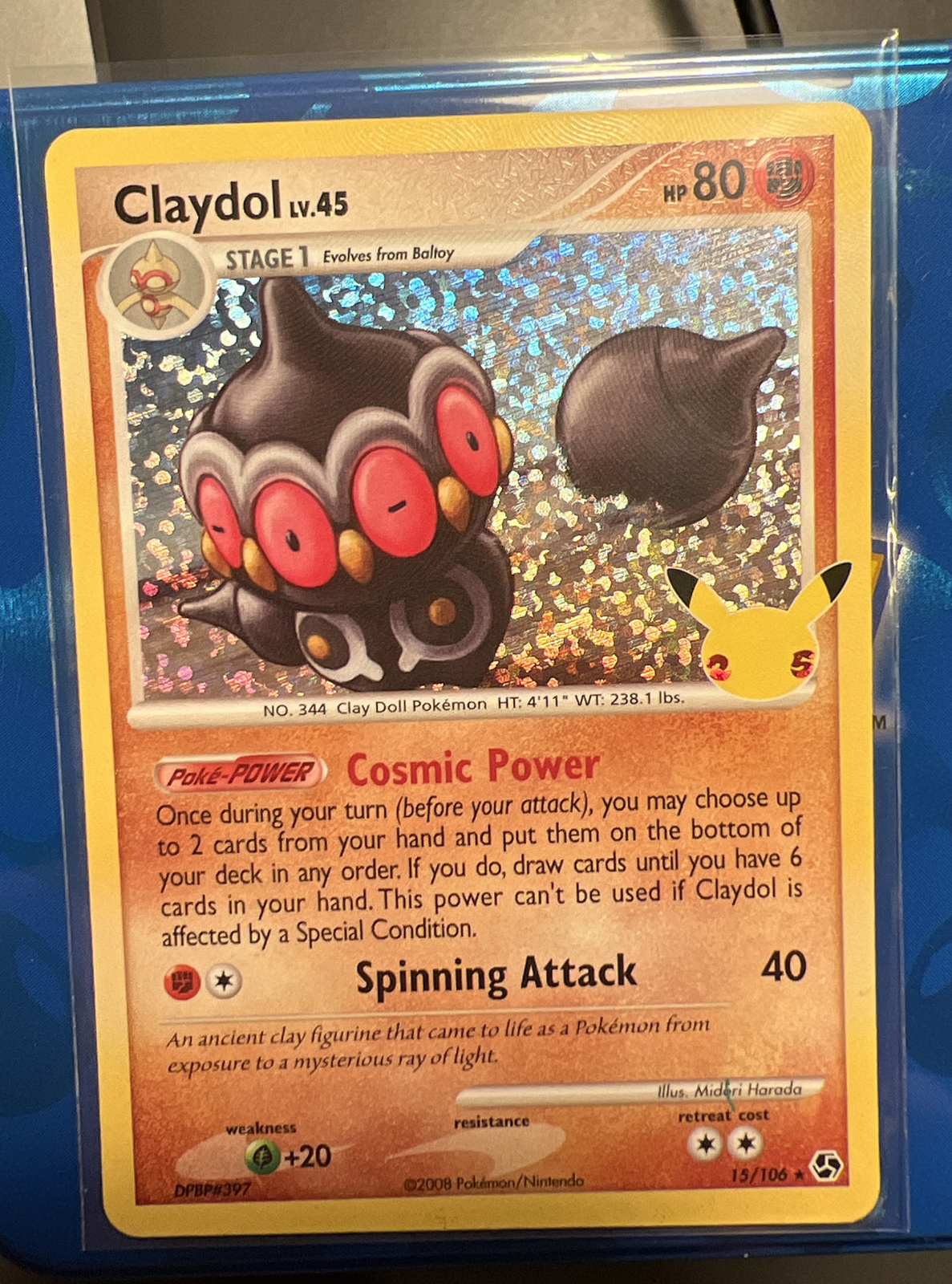 Pokémon TCG Claydol Celebrations: Classic Collection 15/106 Holo Holo ...