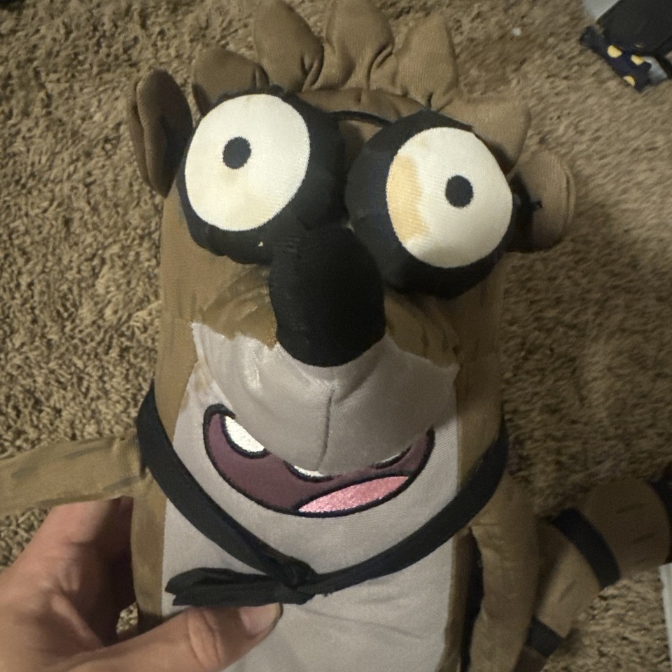 REGULAR SHOW RIGBY WRESTLING BUDDY TALKING PLUSH JAZWARES TESTED ...