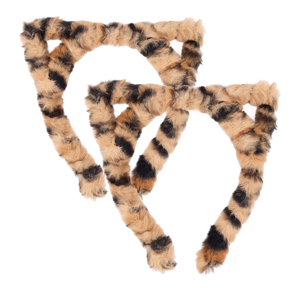 Cat Ears Headband for Women Cheetah Leopard Animal Ears Makeup Skincare ...