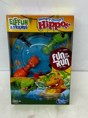 New! Hasbro Hungry Hungry Hippos Fun on the Run Portable Travel Game | eBay