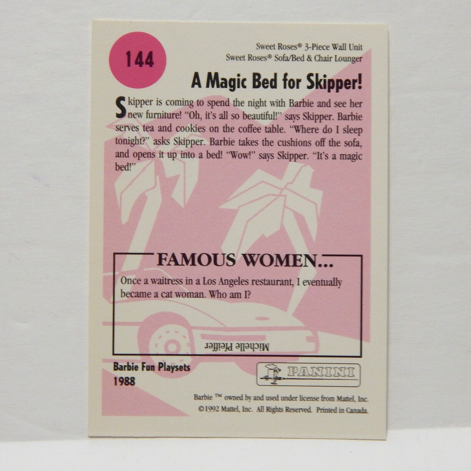 Barbie Skipper New Furniture Card 144 | eBay