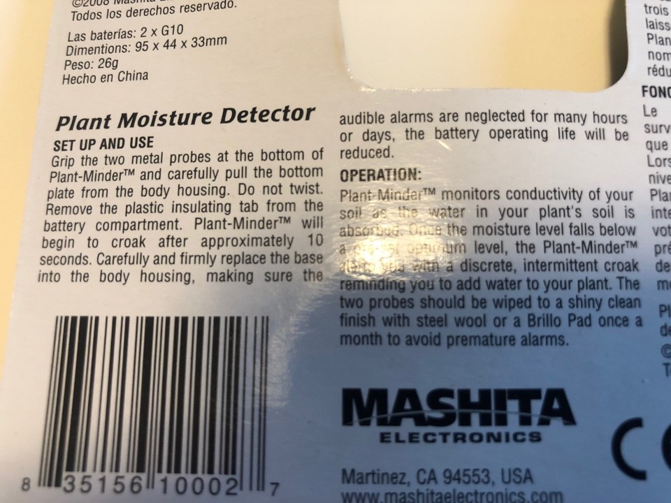 Special Online Sale Plant Moisture Detector "Plant Minder" Get Healthy ...