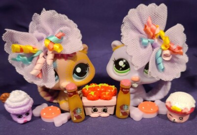 Authentic Littlest Pet Shop LPS - BEAVER #2592 1580 tattoo Purple Blind ...