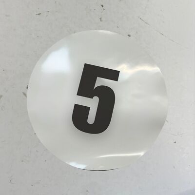 12" Circular Round Magnetic Race Car Number 5 Magnet x2 | eBay