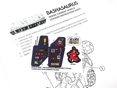 Custom stickers for 1985 MOTU Masters of the Universe Bashasaurus ...
