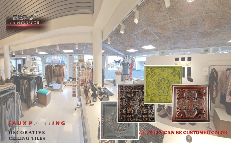 PVC Vintage Pattern Tin Ceiling Tiles PL10 Traditional silver 10pcs ...