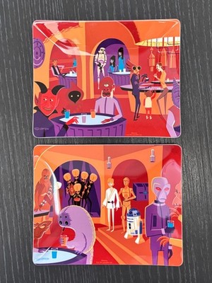 Disney Star Wars Wonderground Shag Josh Agle Wretched Hive Trays RARE ...