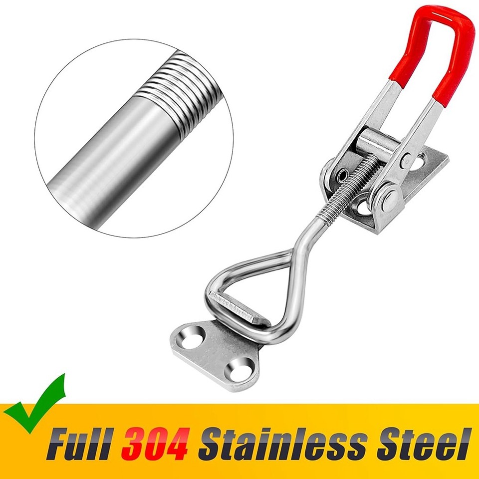 10X(4 Pack Toggle Clamp 4001 Adjustable 304 Stainless Steel Toggle ...