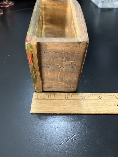 Vintage Lucite Pressed Flowers Wood Recipe Box Cottage Core Strawberry ...