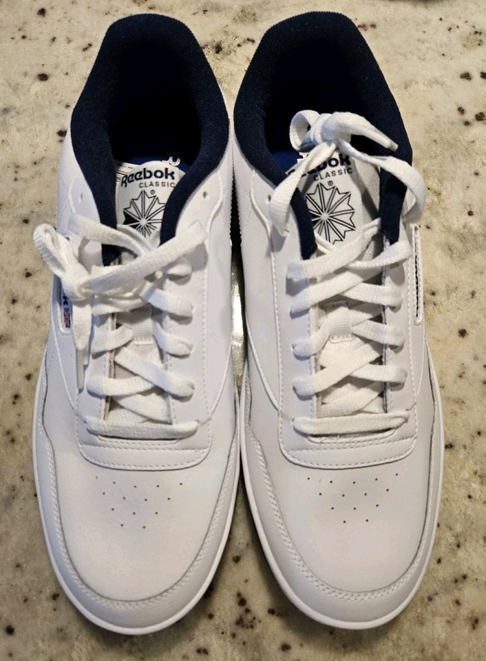 New Balance 608 White Navy Mens Casual Comfort Training Sneaker Shoes ...
