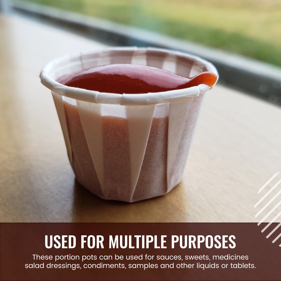 Paper Ramekin Sauce Pots Compostable Round Paper Souffle Cup Portion ...