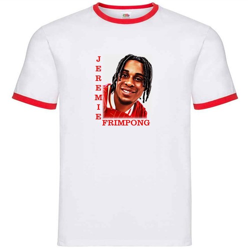 Jeremie Frimpong Liverpool Player Retro White T-Shirt Adult Cotton ...