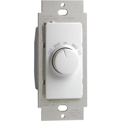 (1)-Leviton White 15A Single Pole 600W 4-Speed Fan Control Switch R24 ...
