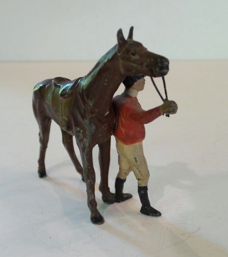 Heyde Germany Miniature Cold Painted Race Horse & Jockey Figure | eBay