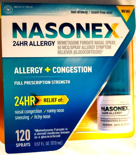 Nasonex 24 Hour Non-Drowsy Nasal Spray 120 Sprays - Exp 3-2024 ...