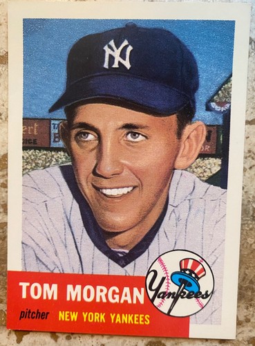 1955 Topps Baseball Card Tom Morgan New York Yankees Pitcher Reprint ...