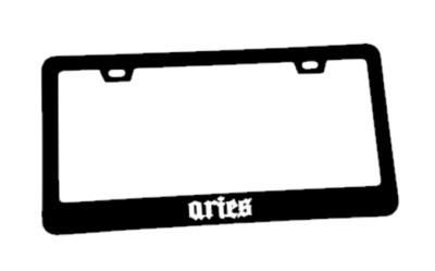Aries License Plate Frame | Black Metal | Horoscope | Zodiac ...